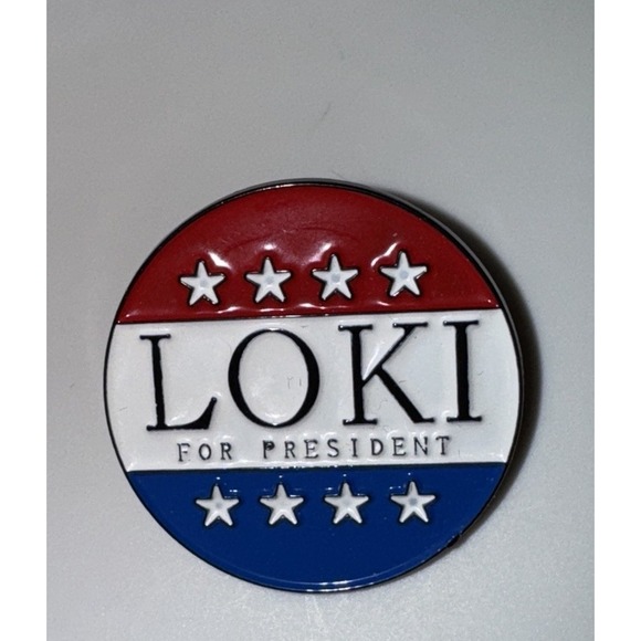Disney | Accessories | Loki For President Superhero Comic Movie Round ...
